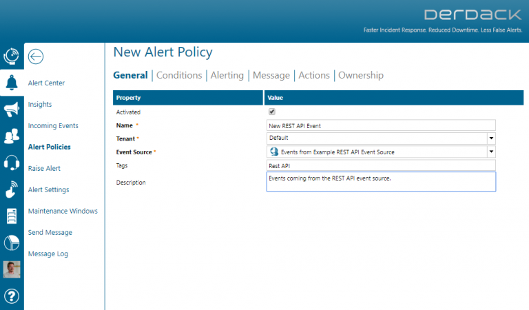 Derdack | Webhook/REST API