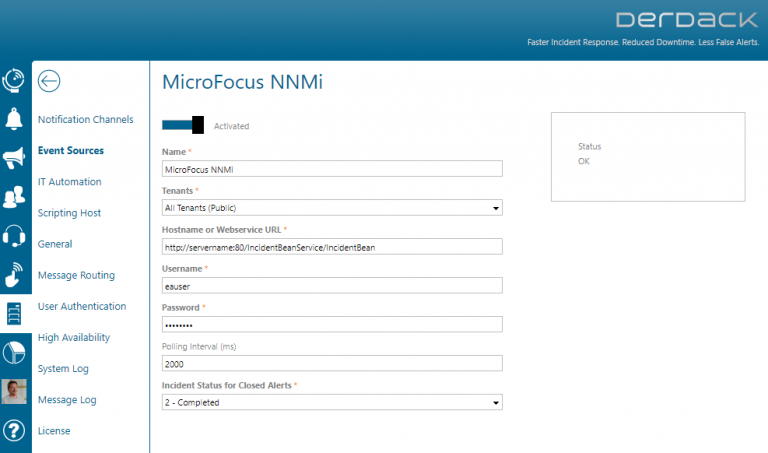 Derdack | Microfocus NNMi