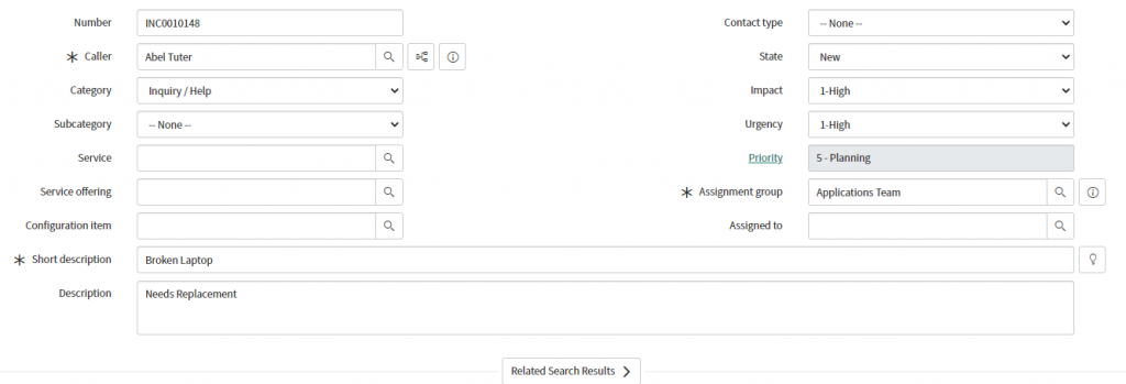 Derdack | Creating incidents in ServiceNow